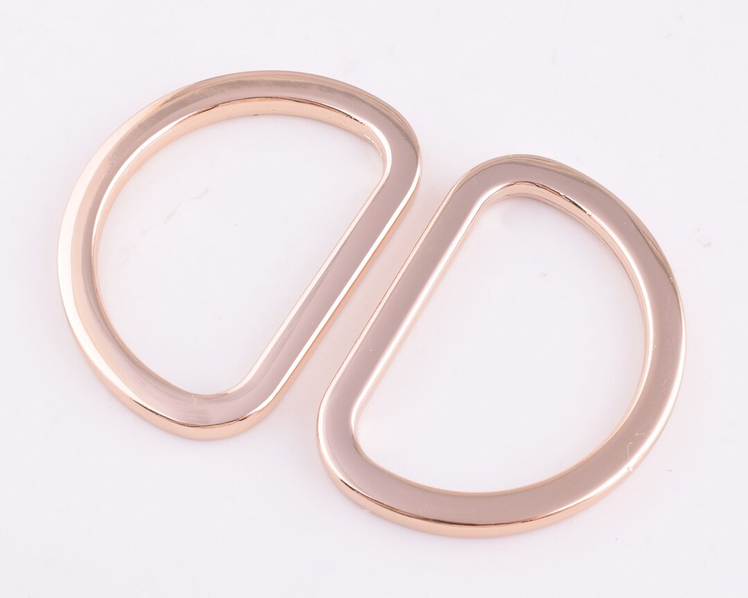 Flat Cast D Rings Light Gold Flat Strap D Ring Purse D Ring Buckle Purse Ring Strap Ring 39mm ...