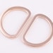 Flat Cast D Rings Light Gold Flat Strap D Ring Purse D Ring Buckle Purse Ring Strap Ring 39mm ...