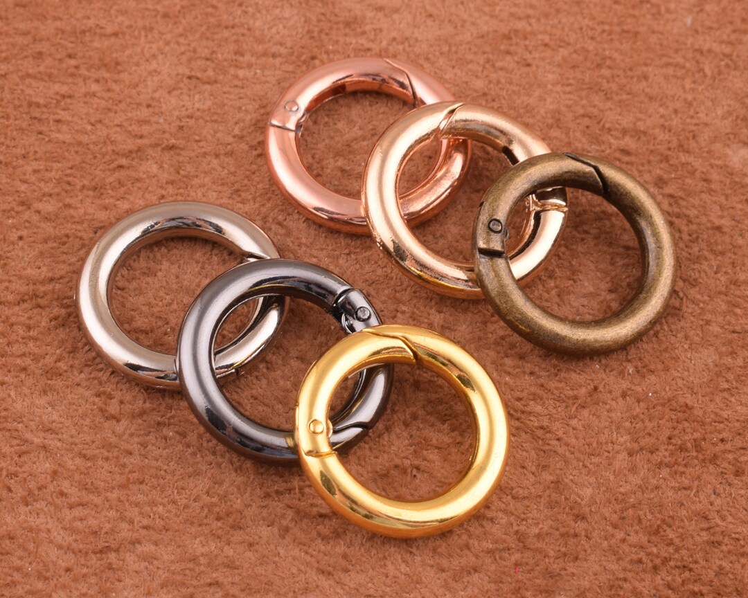 10PCS Ring Clasps Round Circle Shape Spring Hook 13mm Spring Gate Ring ...