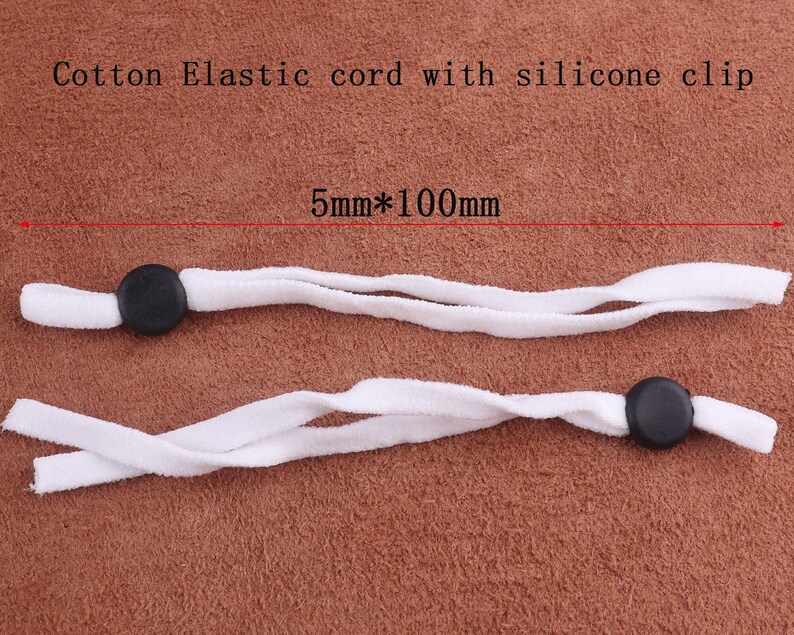 White Elastic Cord With Silicone Clipsoft Comfortable Cotton - Etsy
