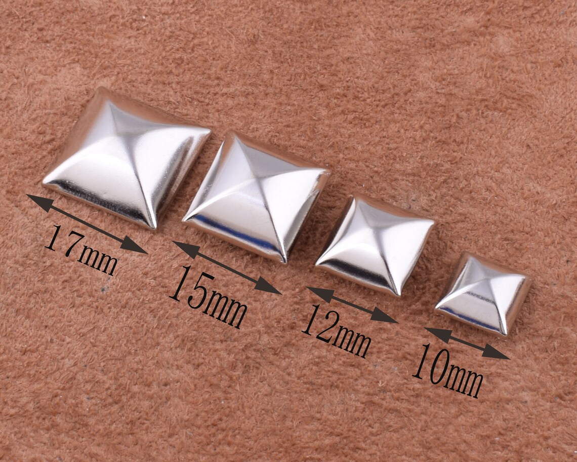 Metal Pyramid Rivets Double Cap Rivets Silver Rivets Studs | Etsy