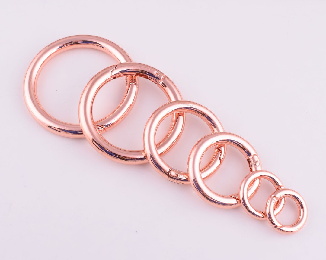 Spring Gate Ring Push Gate Snap Hook Rose Gold Spring Ring Metal O Ring ...