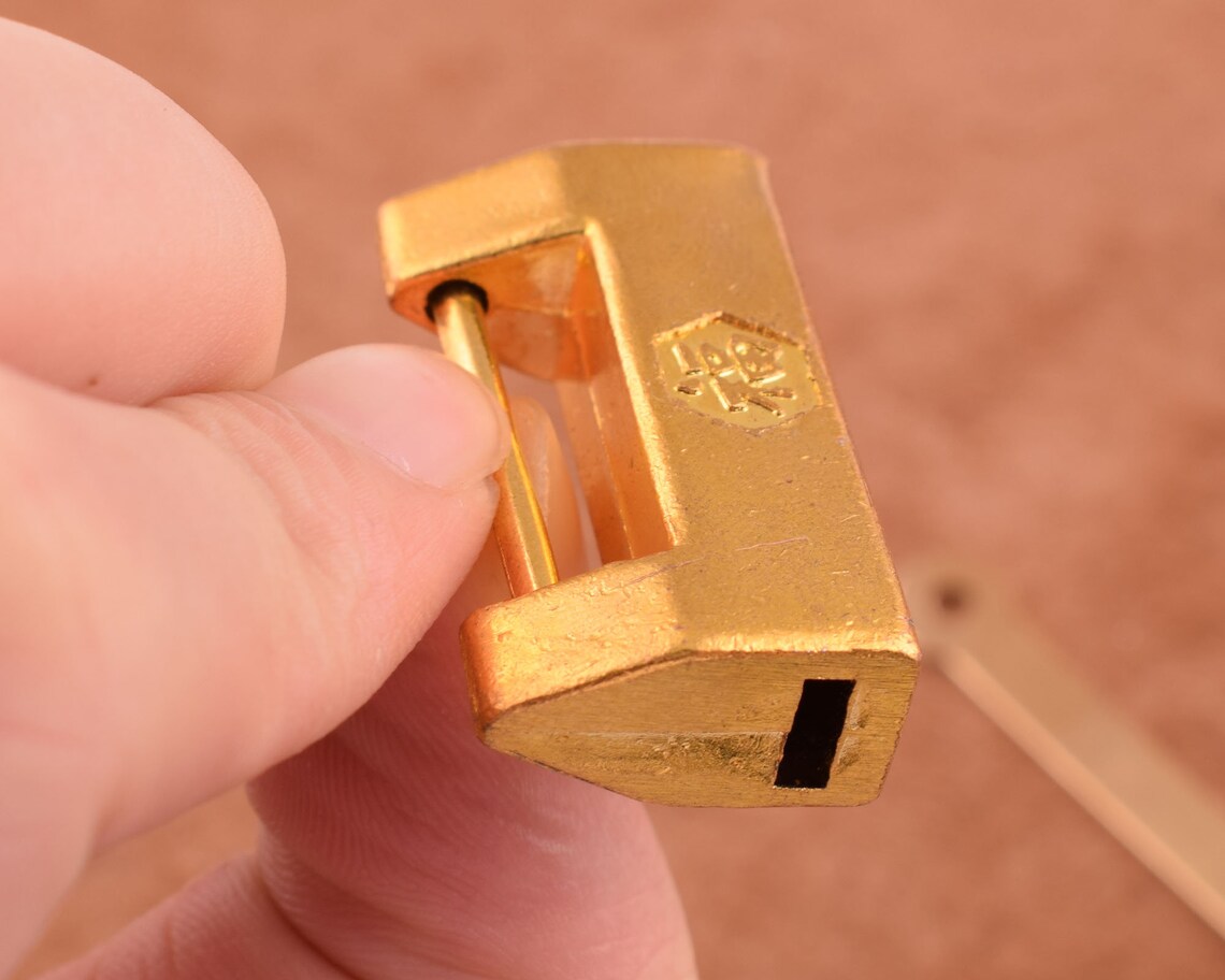 Vintage Lock Vintage Gold Lock and Key Vintage Padlock Antique - Etsy