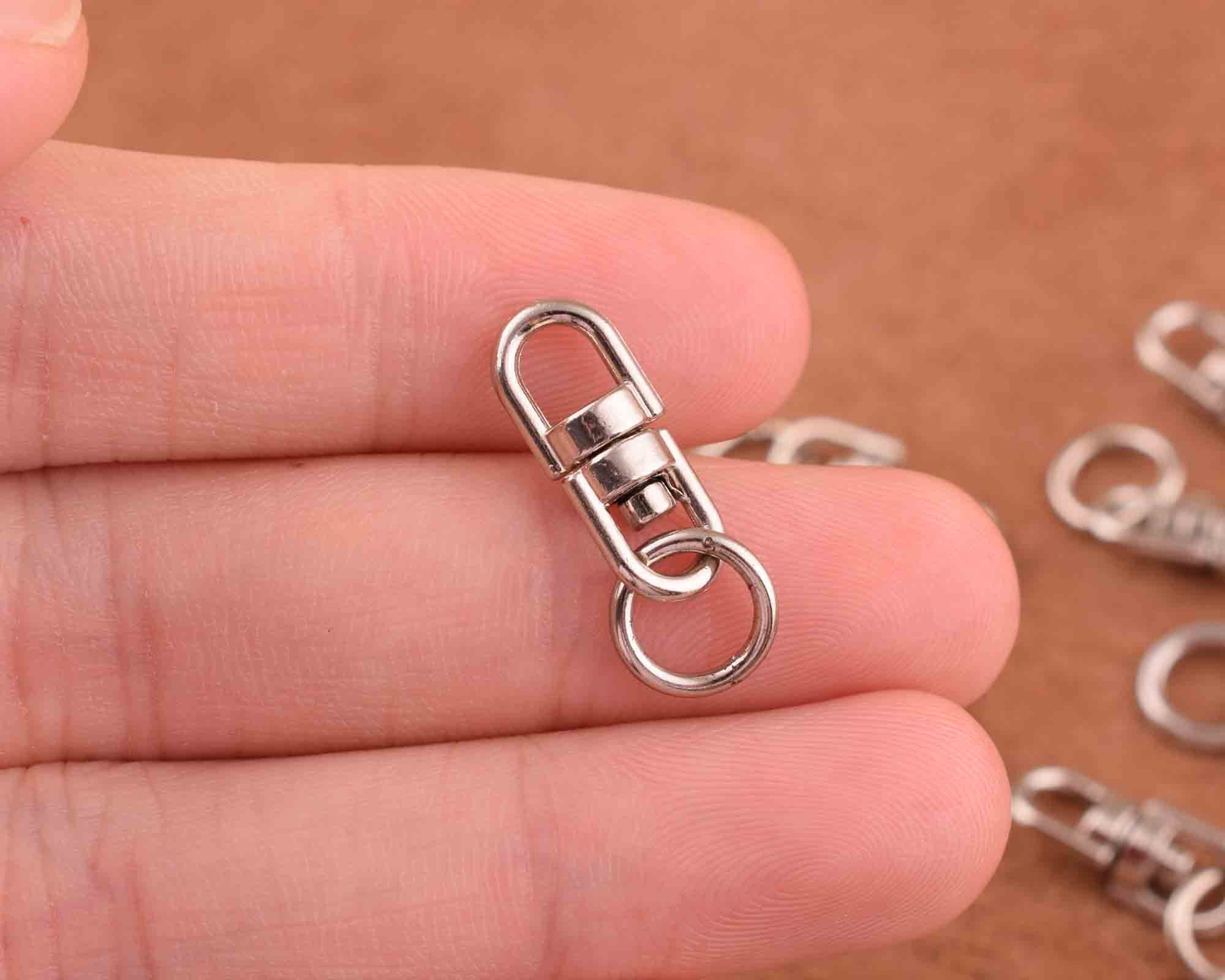 100pcs Swivel Ring Silver Connectors Bulk Swivel Joint Charm | Etsy