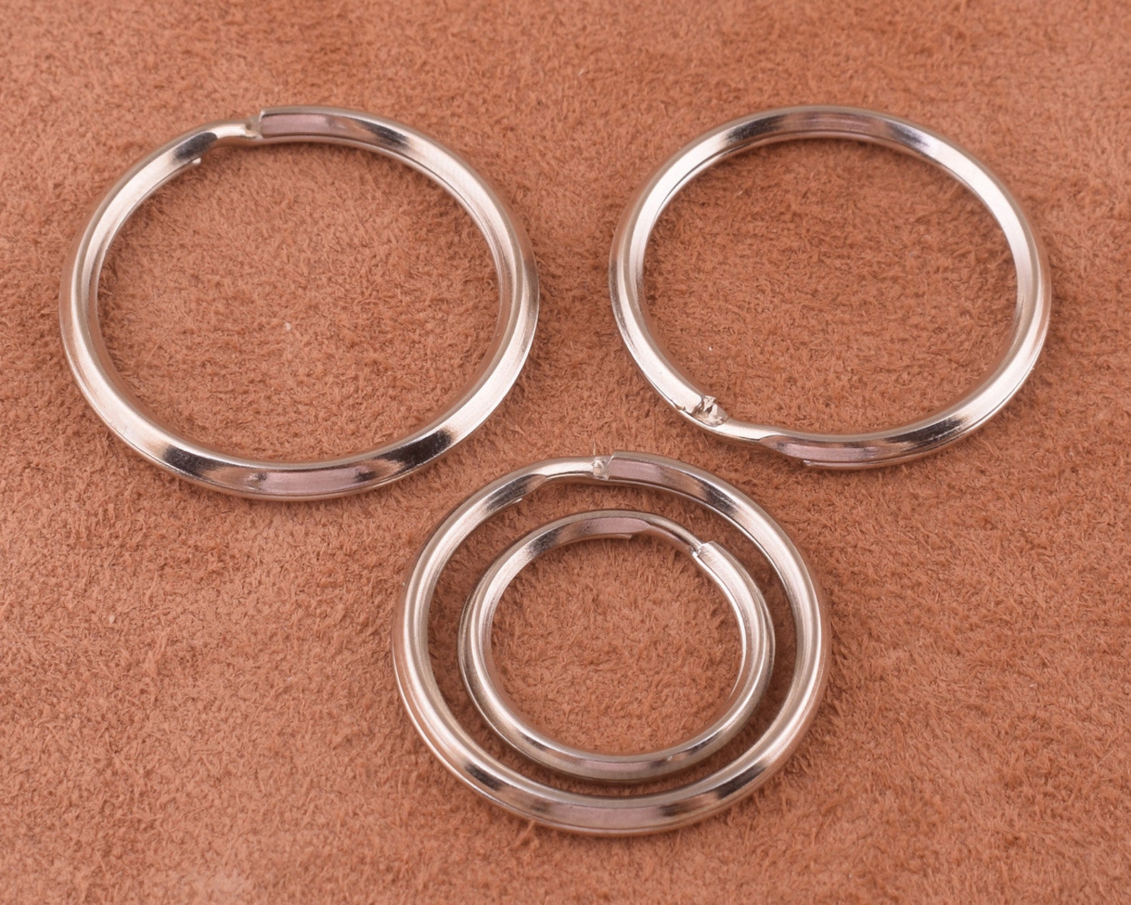 Four Kinds of Size Key Rings27/25/23/16mm Key Fob Ring Metal - Etsy