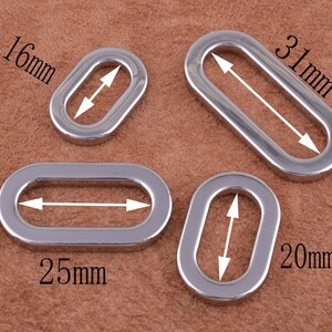 Flat Oval O Rings Purse Rings Silver O Rings Oval Buckle Strap ...