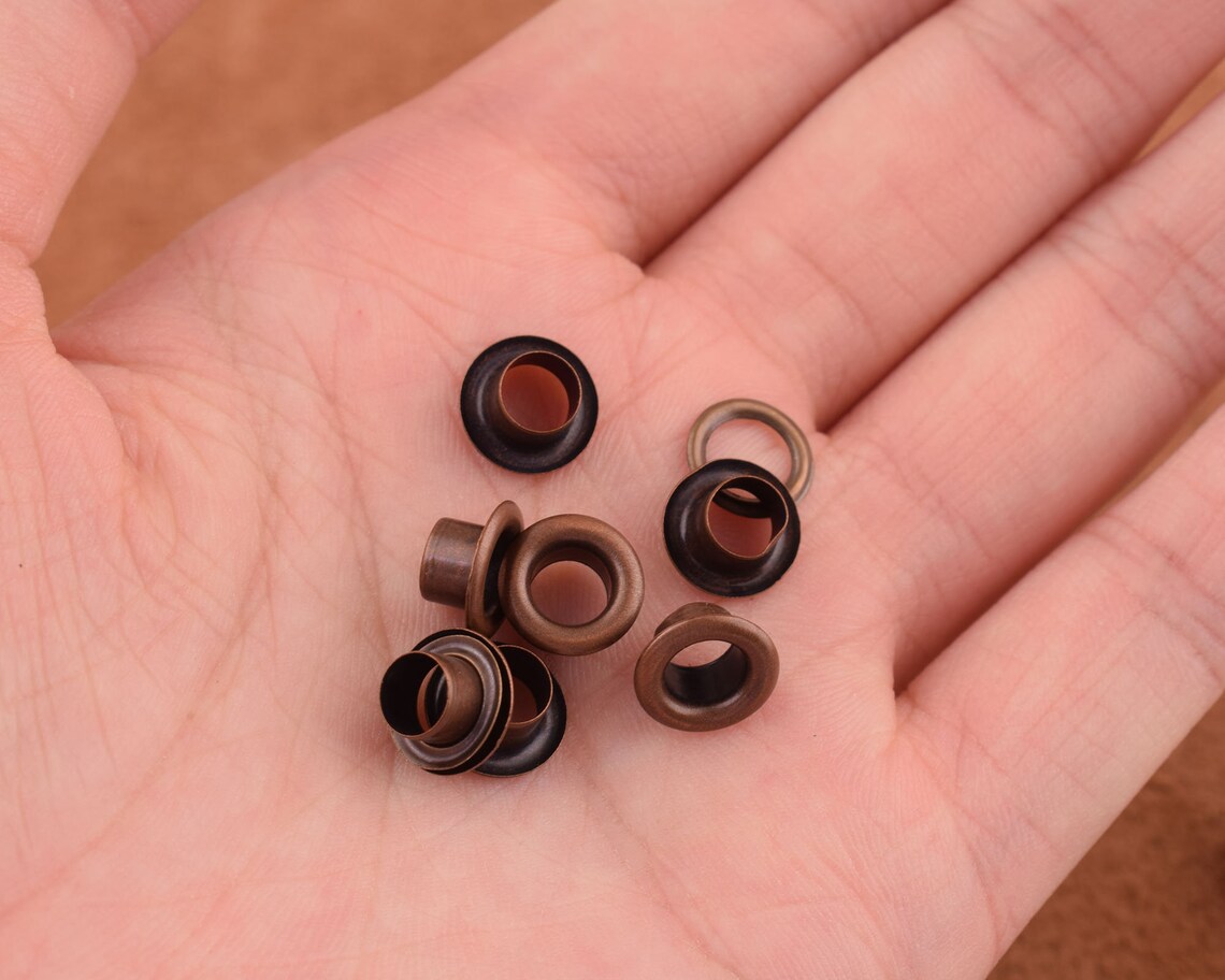 Antique Copper Hole Metal Eyelets 5mm Grommet Eyelet With | Etsy