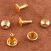 100 Round Metal Flat Rivets Gold Bag Fixation Leather Goods Small Rapid ...