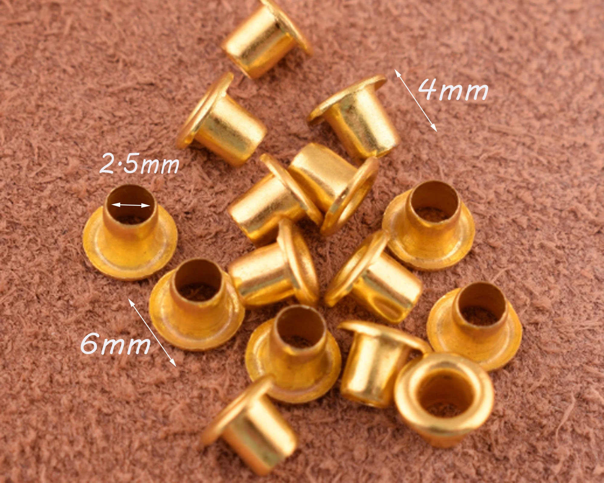 100pcs Mini Gold Eyelets Grommet Eyelets for Sewing Clothes Leather ...