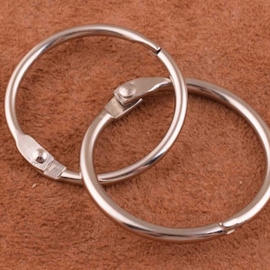 Silver Binding Rings,metal Silver Book Card Binder Hinge Snap O Ring ...