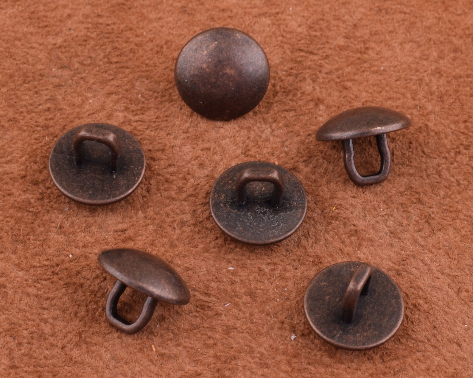 Metal Button Antique Copper Buttons 20pcs Round Shank Back Buttons ...