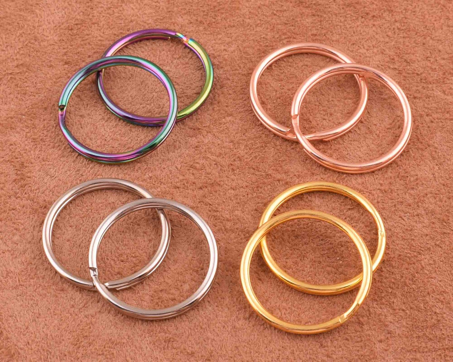 25mm Large Keychain Rings Split Ring Silver Key Chain Key - Etsy