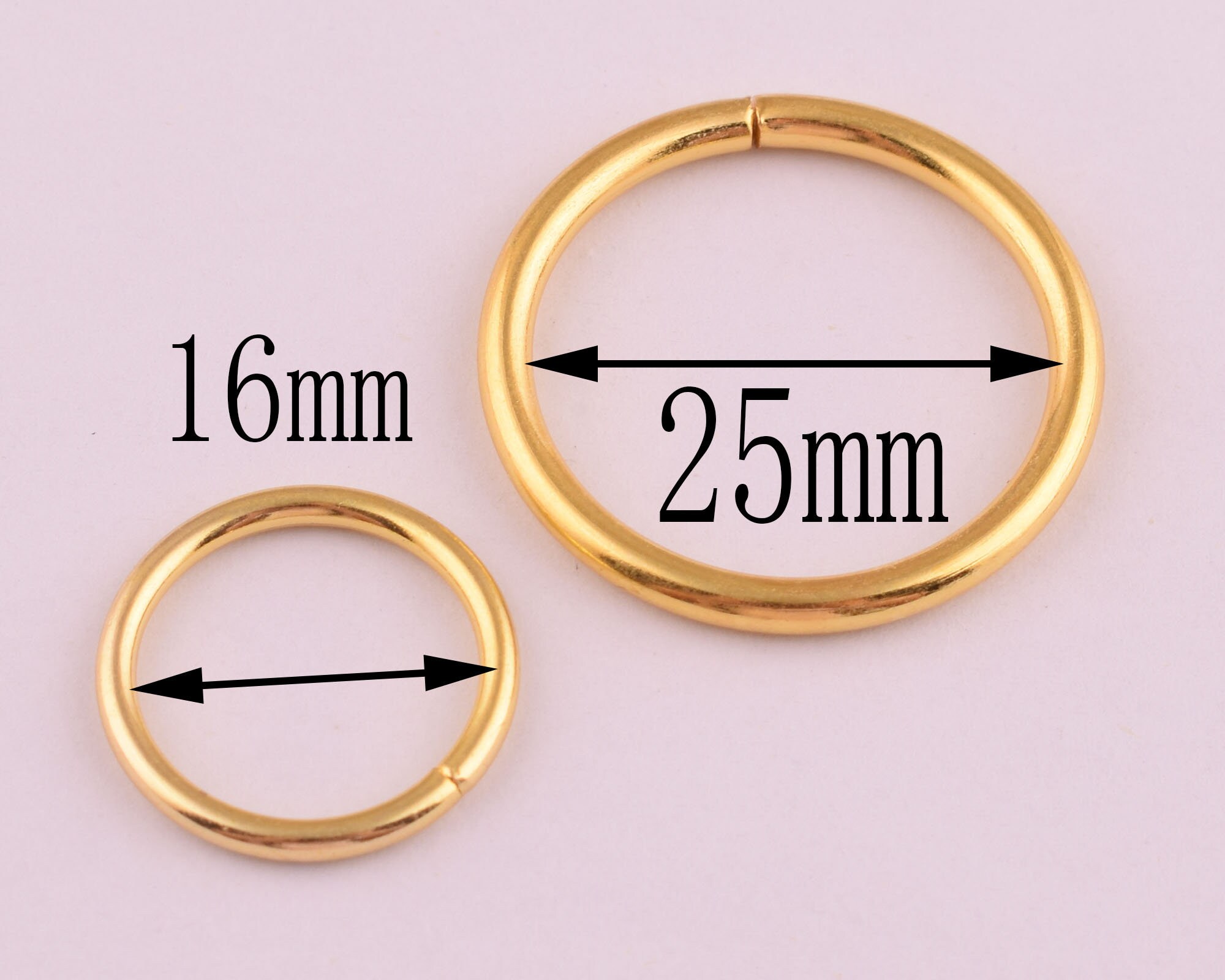 Metal O-rings Welded O Rings Large Wire Loop Gold Purse Ring Connector ...