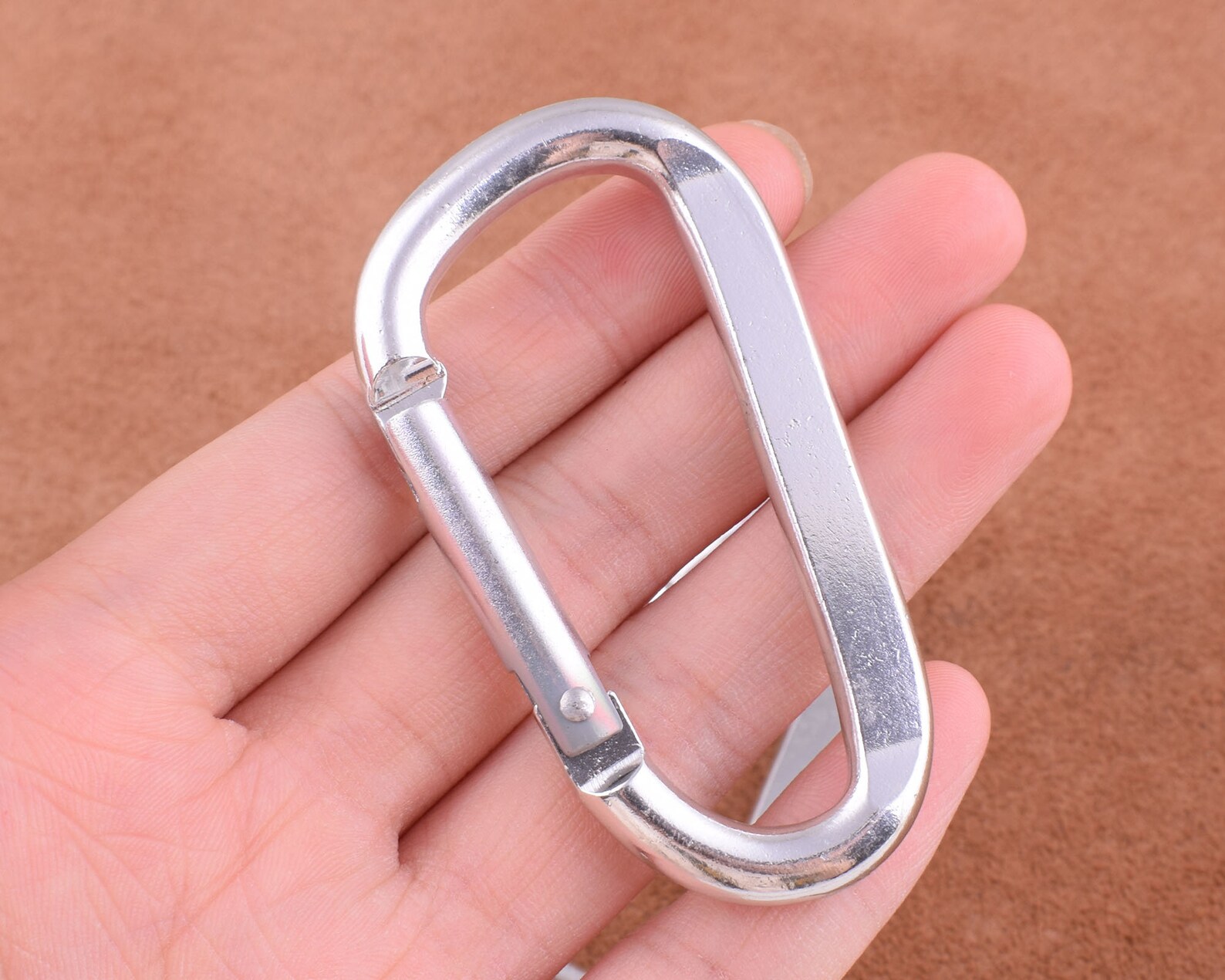 Silver Key Chain Carabiner Clip5622mm Key Ring Paracord Key | Etsy