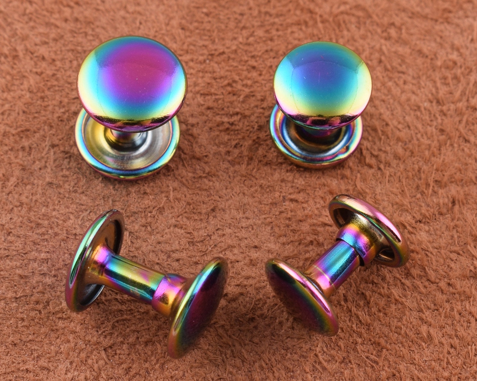 Double Cap Rivets 810/911mmrainbow Metal Rivets Pack of 30 - Etsy
