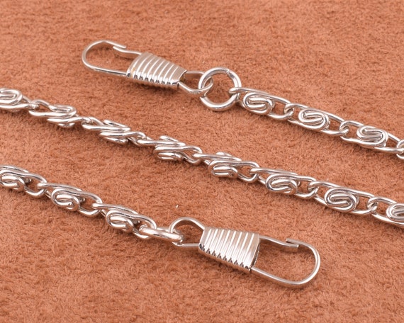 45 Inch Silver Purse Chain Heavy Iron Curb Chain 12mmhigh | Etsy