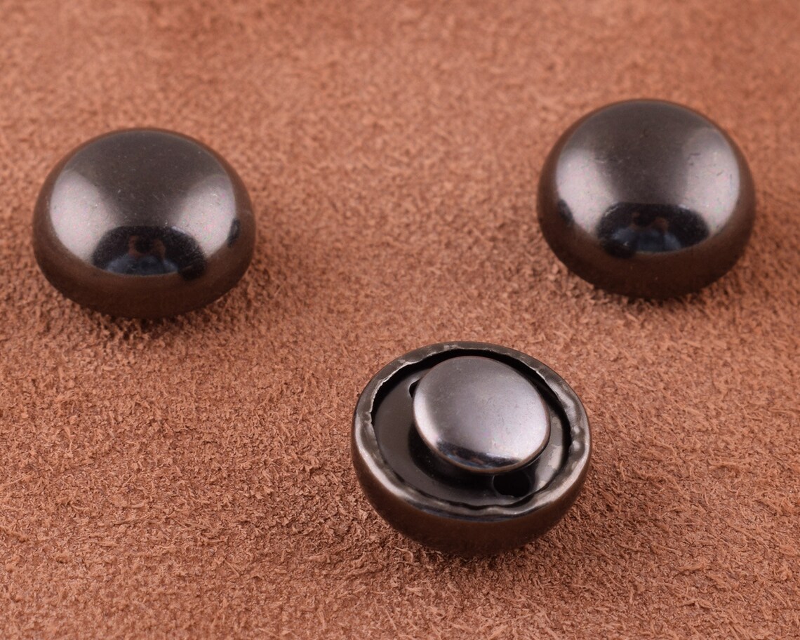 30 Sets 159 Mm Black Rivets Metal Button Double Capped Rivets - Etsy