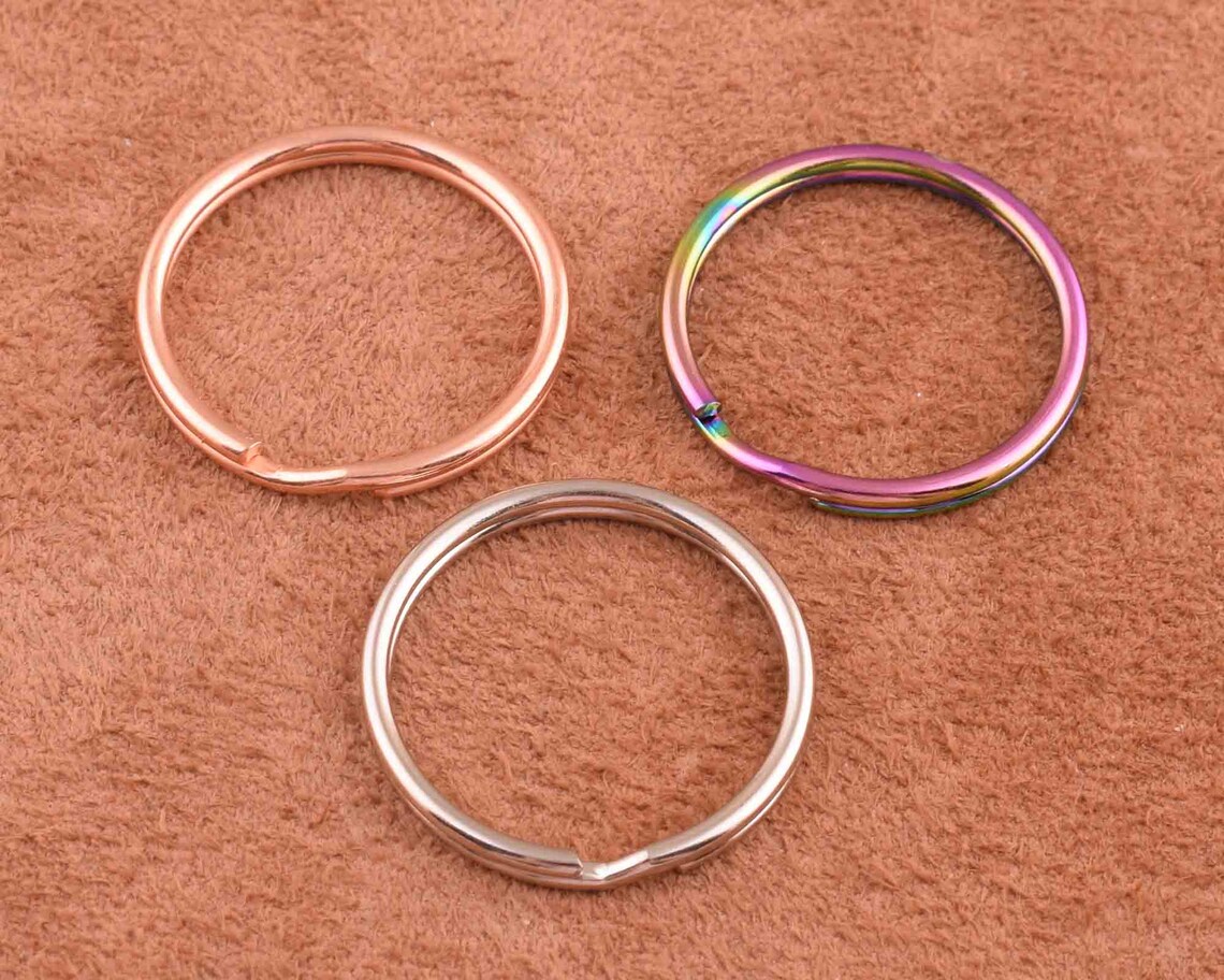 25mm Large Keychain Rings Split Ring Silver Key Chain Key Ring,split ...