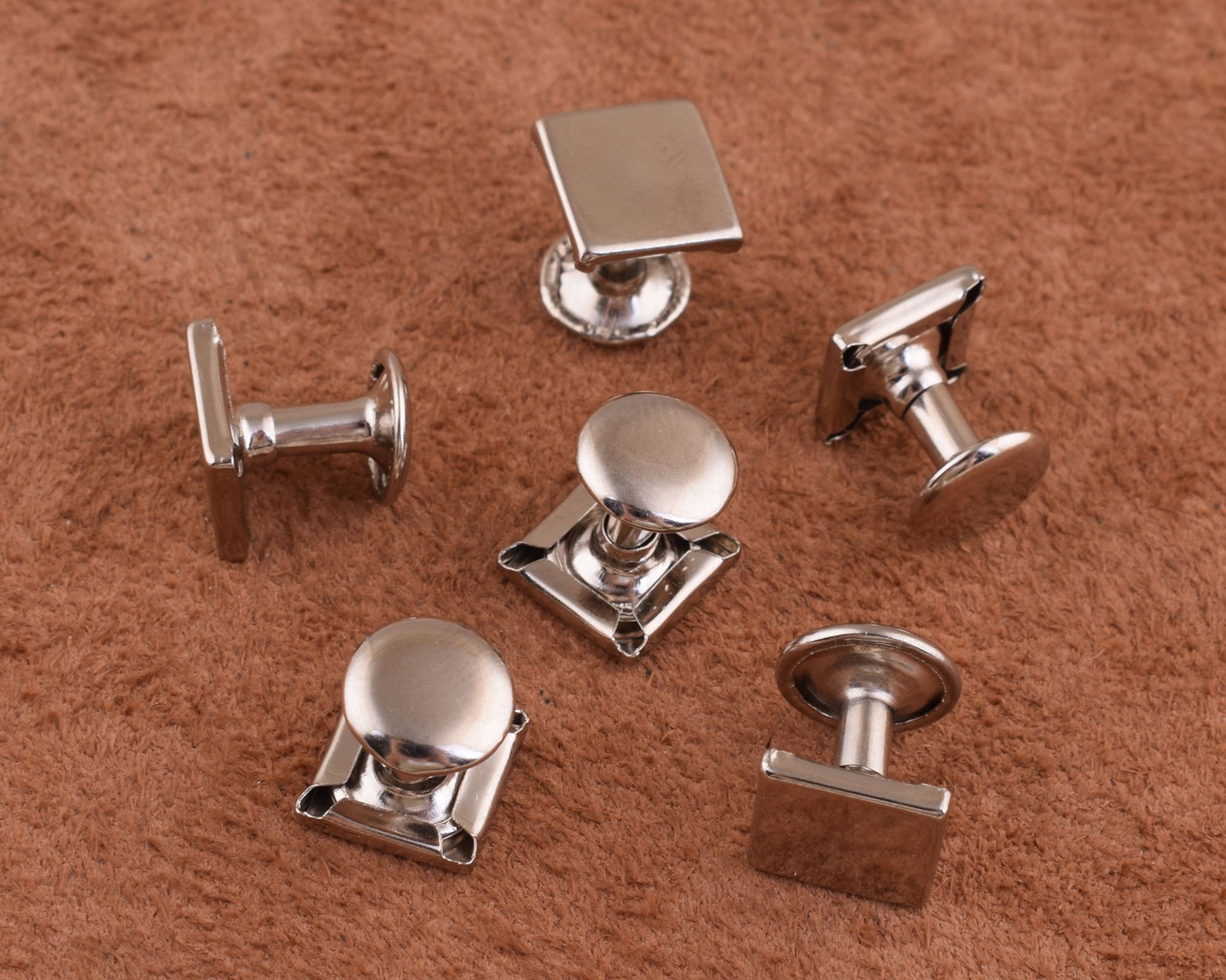 Square Metal Rivets Studs Buttons Decorations Findings10mm | Etsy