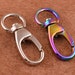 Metal Oval Snap Hook Carabiner O Round Ring Silver Alloy Carabiner 4 ...