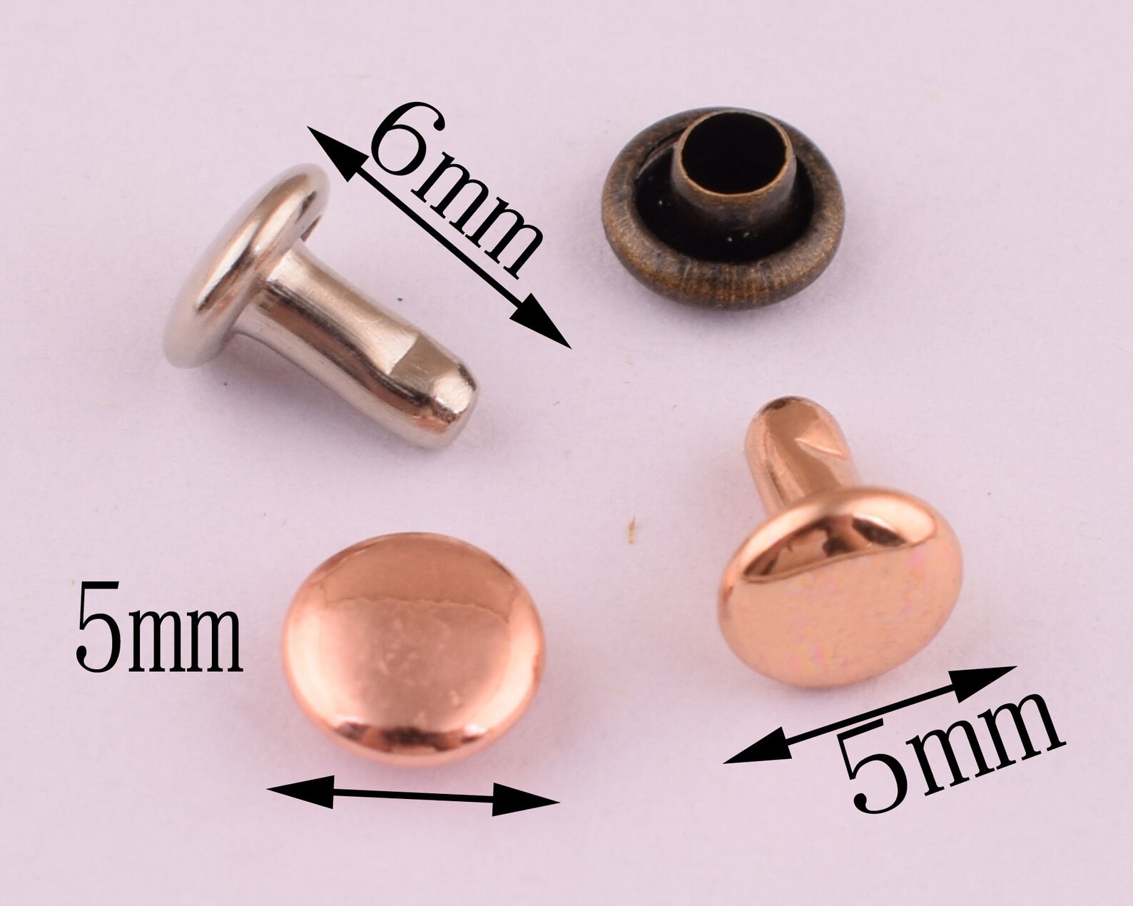 Double Cap Metal Rivets Cap Rivets 556mm Leather Cap Rivets - Etsy