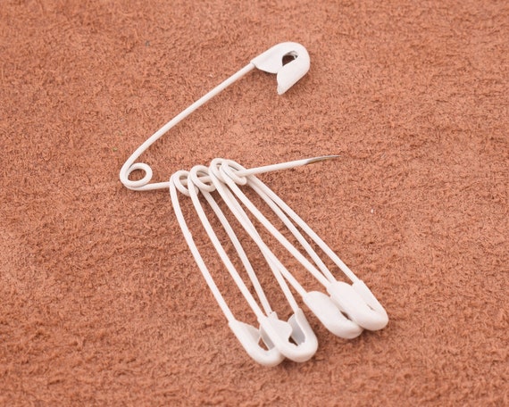 28 6mm Coiless Safety Pins 1 inch small white Safety Pins Kilt Pins Broochs metal safety pins Bar Pins 200pcs