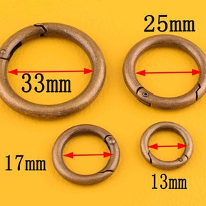 Bronze Spring Hook Push Gate Snap Hook Flat Snap Clasp Metal Clasp for ...