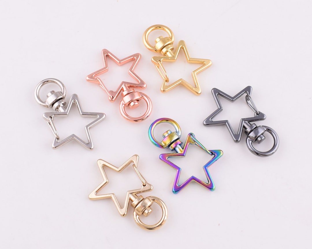 Star Swivel Snap Hook Key Chain Swivel Clasp Cute Clasp,zinc Alloy Push ...
