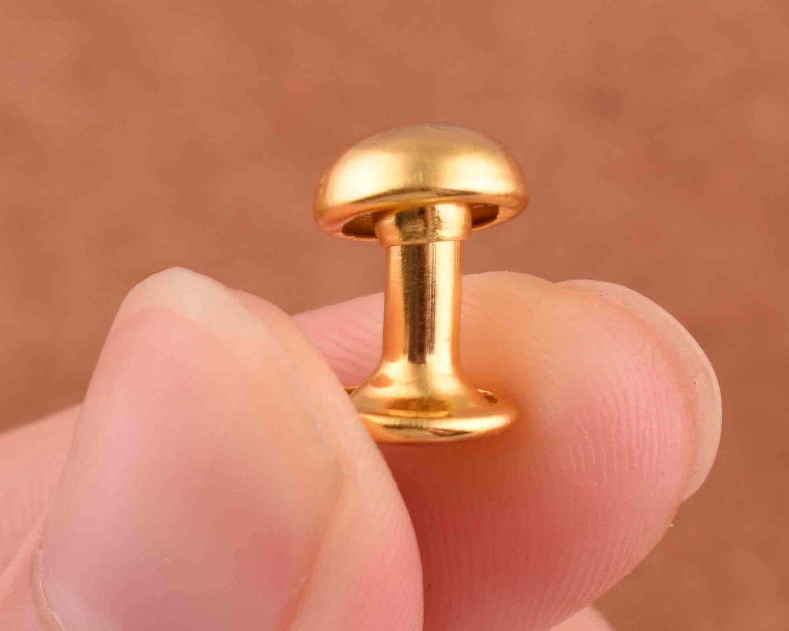 100 round metal flat rivets gold bag fixation leather goods | Etsy