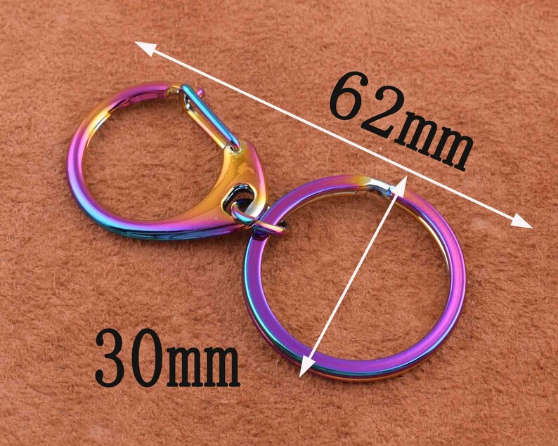 10 Pcs Large Keychain Key Ring With Lobster Swivel Claspskey - Etsy