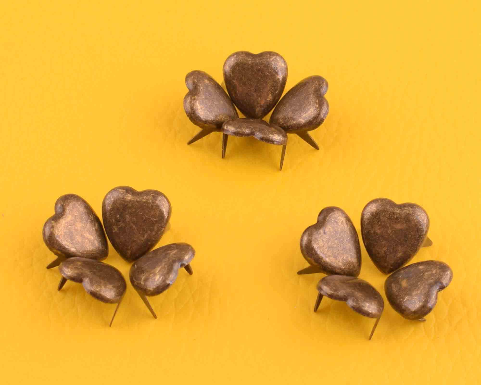 Forma de corazón Studs Cabezas de clavo 11 10 7 mm | Etsy