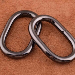 Gunmetal Metal Loop Oval Ring Oval Loop Oval Buckle Purse Ring Strap ...