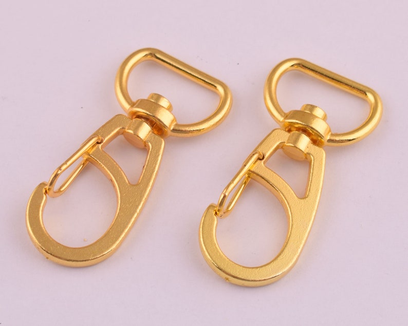 Gold Medium Weight Push Gate Swivel Snap Hooks/clasps/clips - Etsy