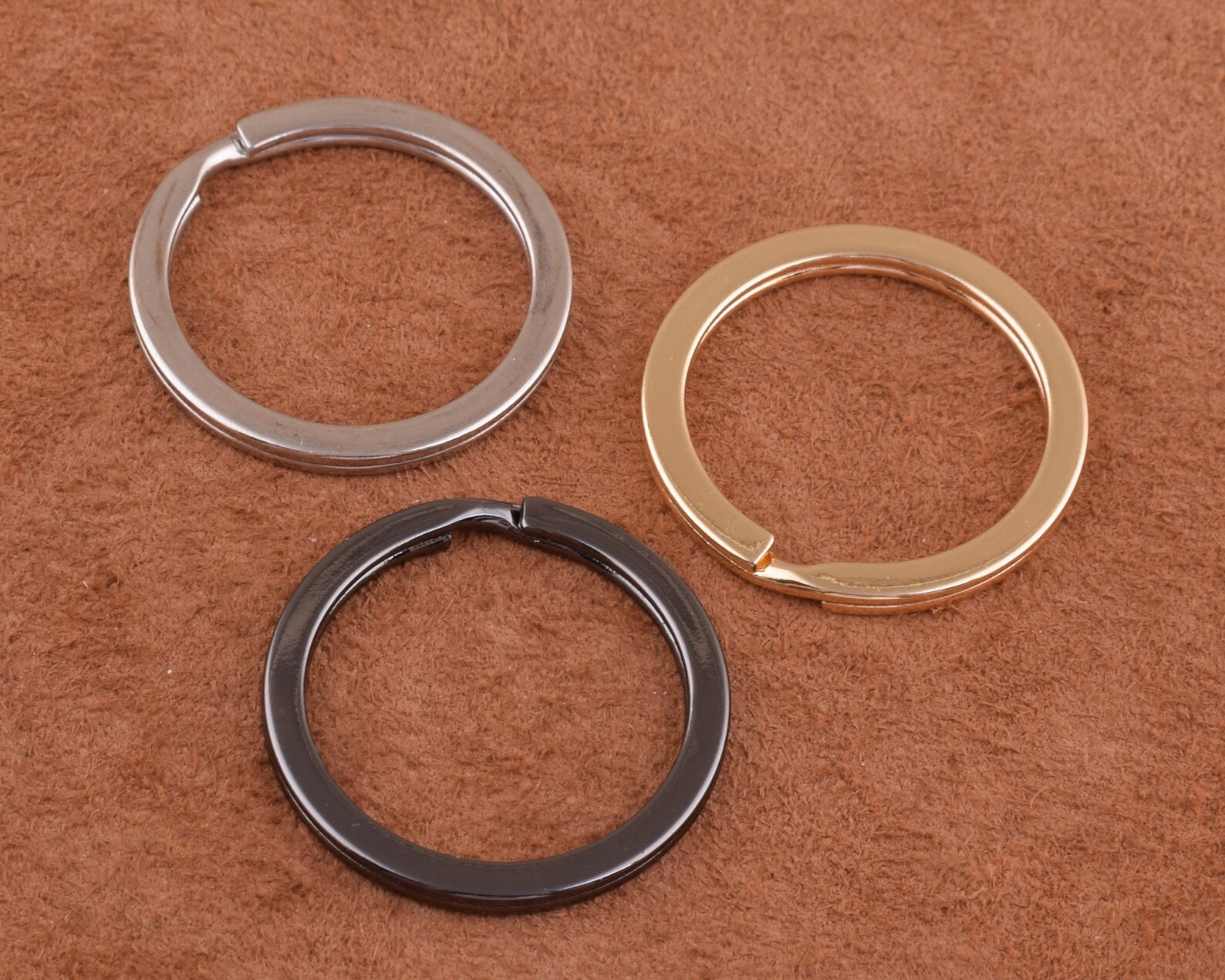 30mm Round Flat Split Ring Key Ring Hook Loop Iron Key Ring | Etsy