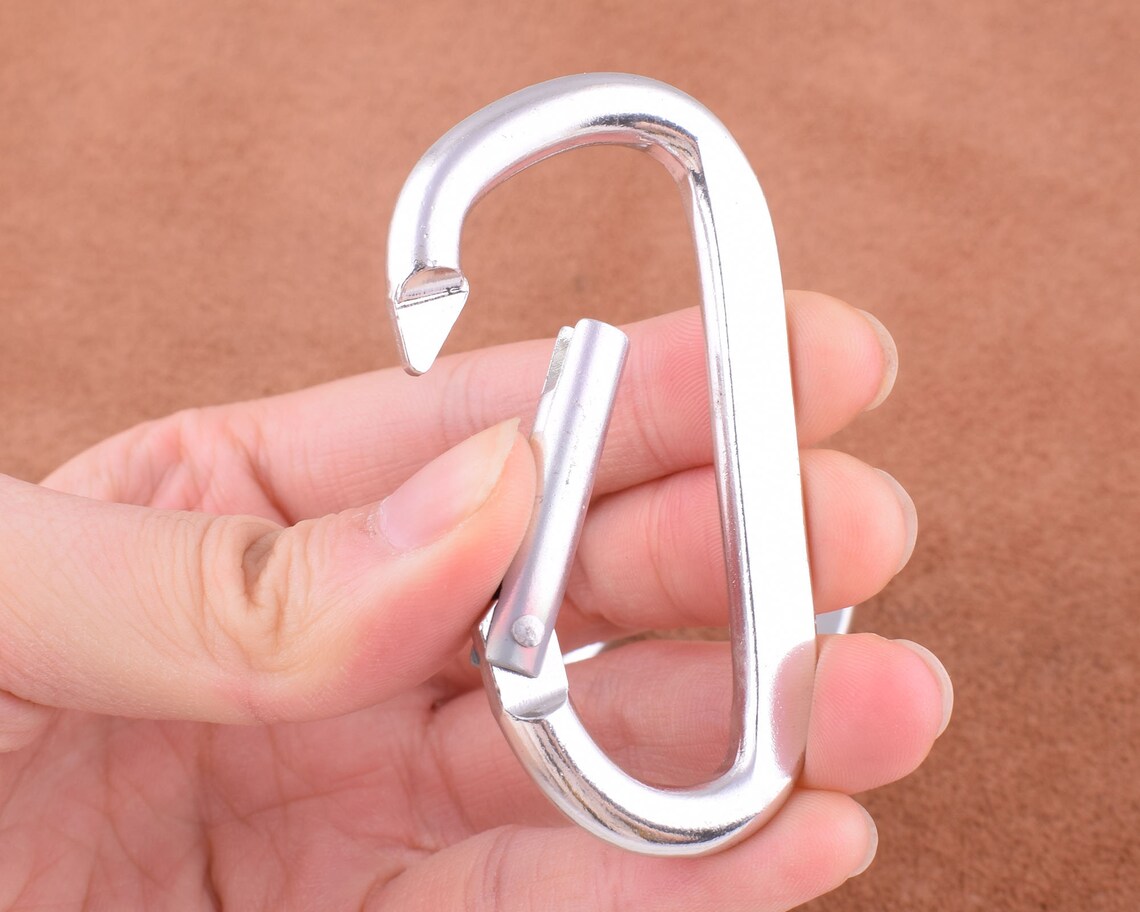 Silver Key Chain Carabiner Clip5622mm Key Ring Paracord Key | Etsy