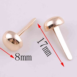 Round Brads 8mm Brads Paper Fasteners,light Gold Handbag Feet,rust ...