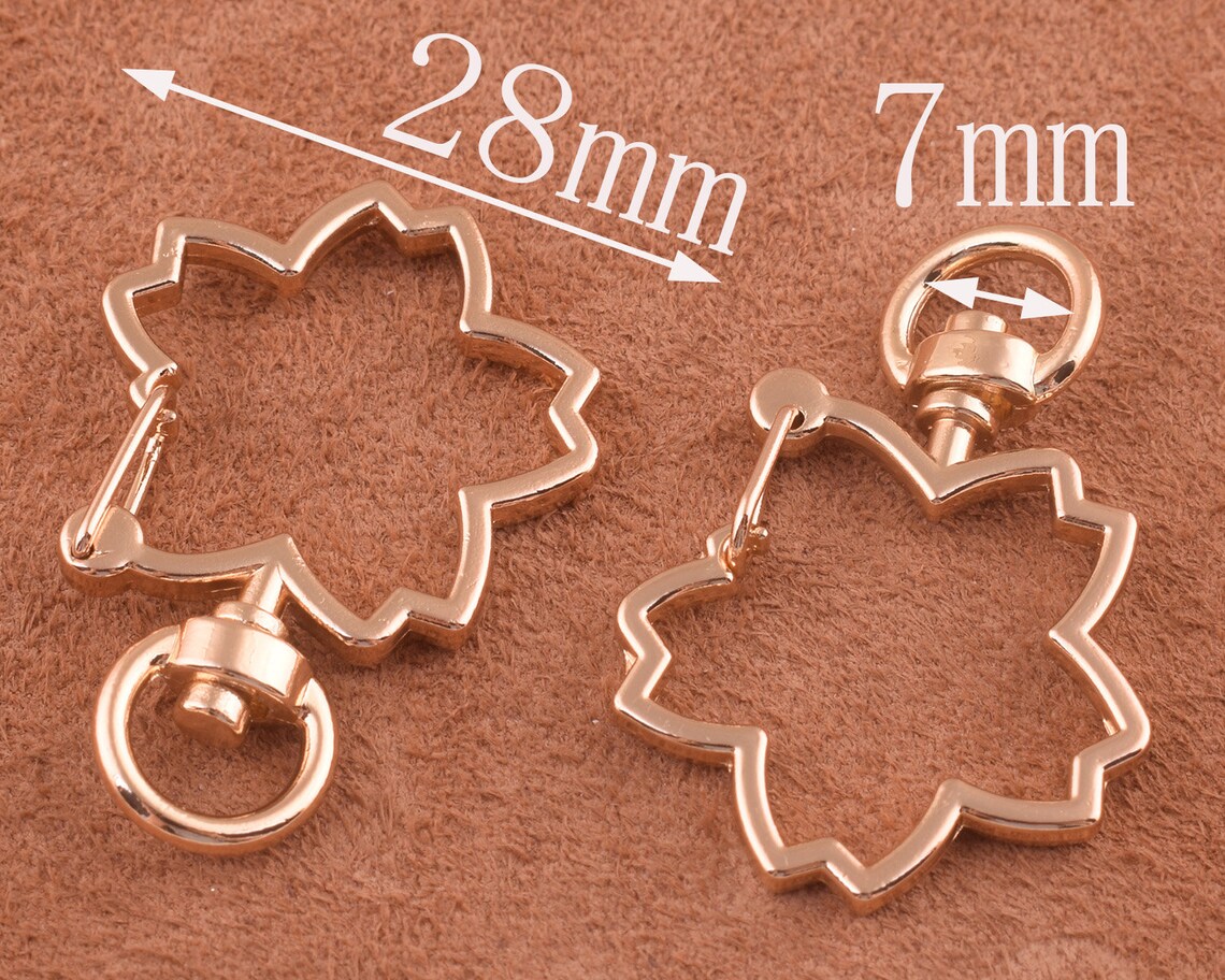 6 PCS Light Gold Heart/flower Key Rings Heart/flower Key - Etsy