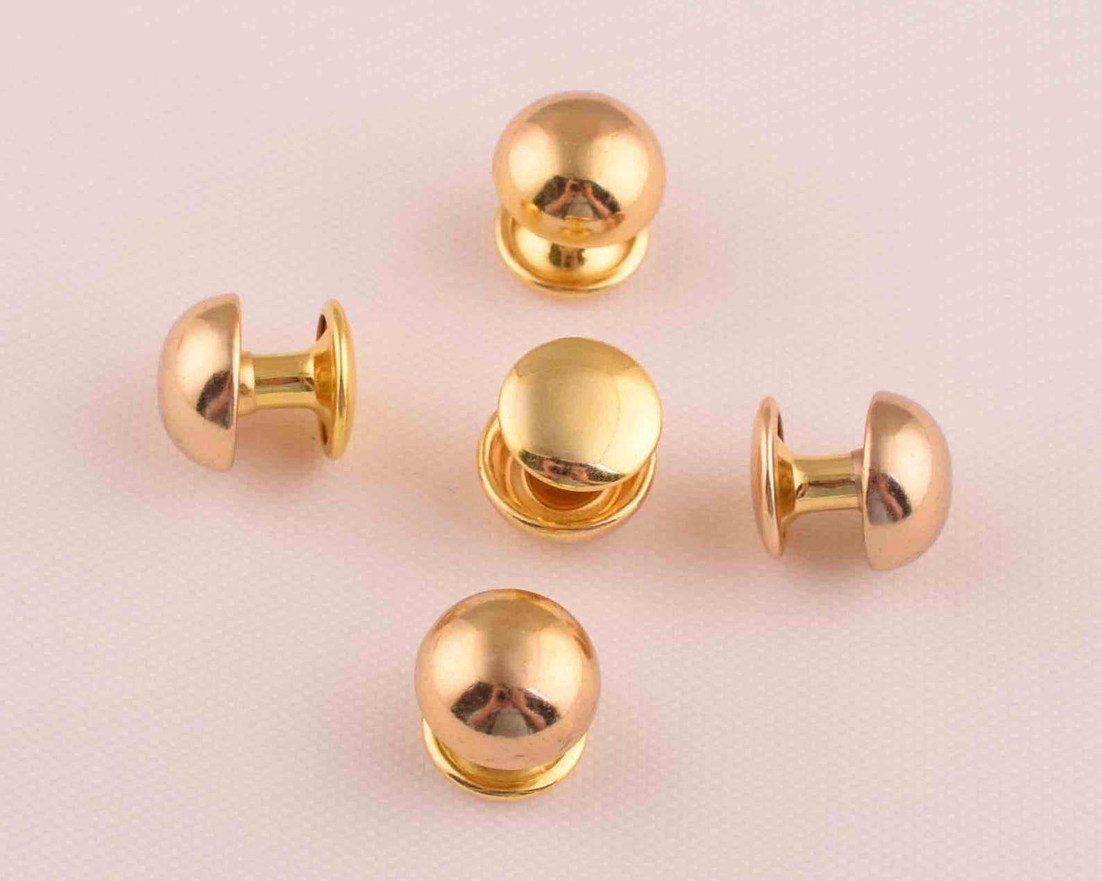 Gold Ball Cap Double Headed Metal Rivetsdome Rivet Gold | Etsy