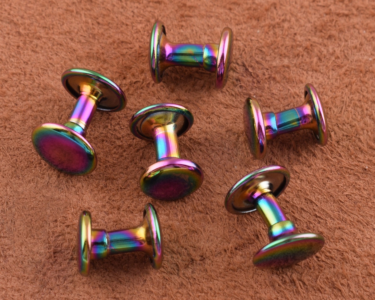 Double Cap Rivets 810/911mmrainbow Metal Rivets Pack of 30 - Etsy