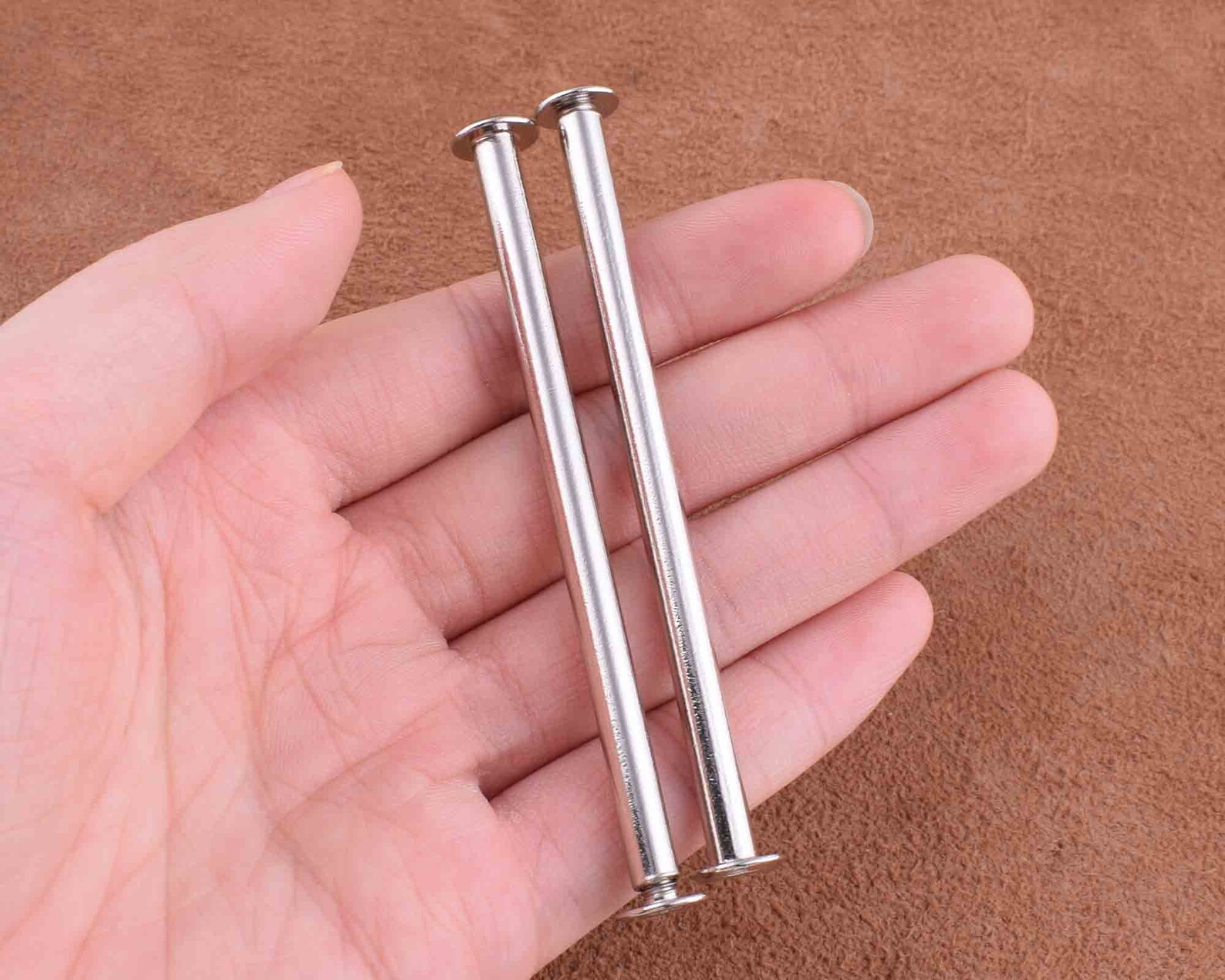 Silver Screw Rivet Chicago Screw Leather Belt Fastener | Etsy