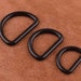 Black D Rings 30/25/20mm D Ring Buckle Purse Ring 1 Inch Strap Rings ...