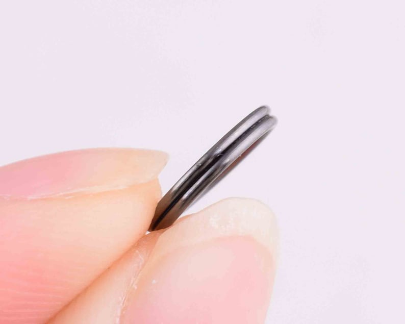 Small Keychain Rings Split Ring Gunmetal Key Chain Key - Etsy