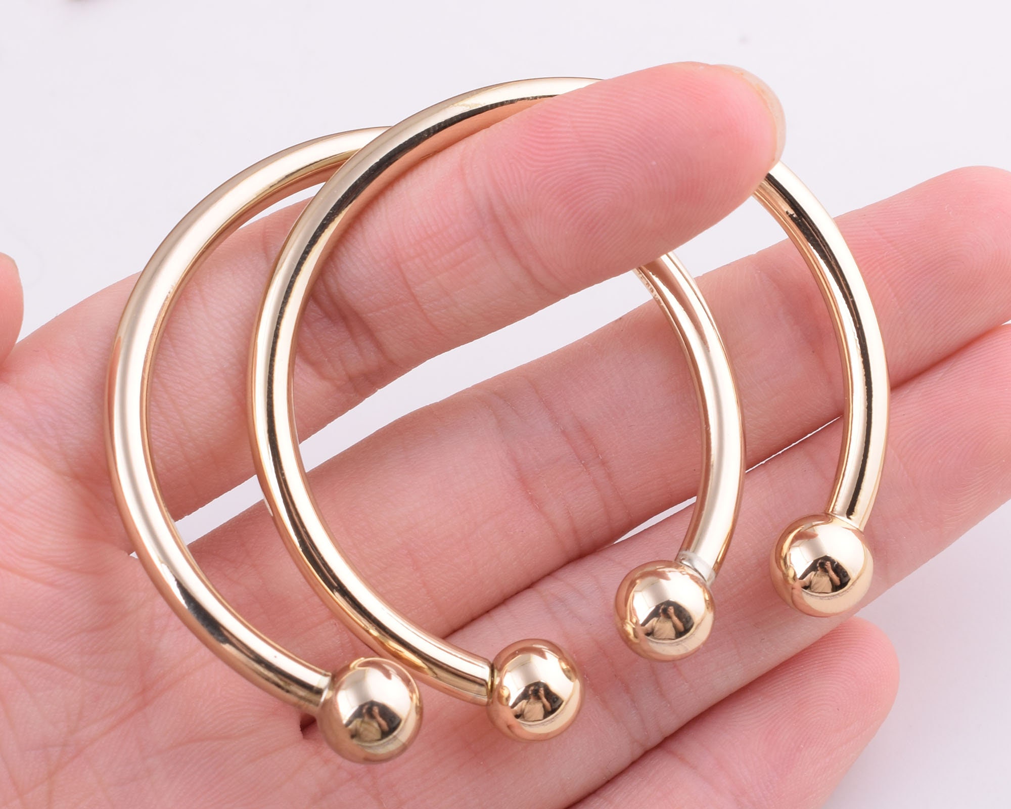 Metal bag handle light Gold Purse handles Bag handle 2 inch | Etsy