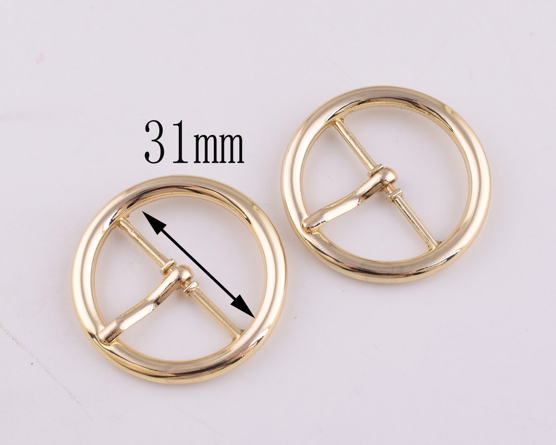 Round Belt Buckles Metal Bag Strap Pin Buckle31mm Adjuster | Etsy