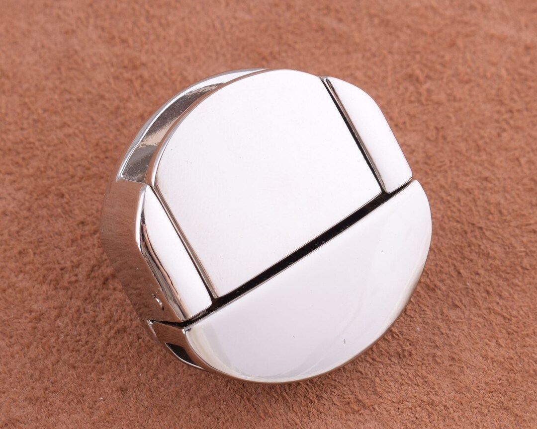 Metal Purse Locks Diy Leather Bag Metal Round Silver Thumb Twist Turn ...