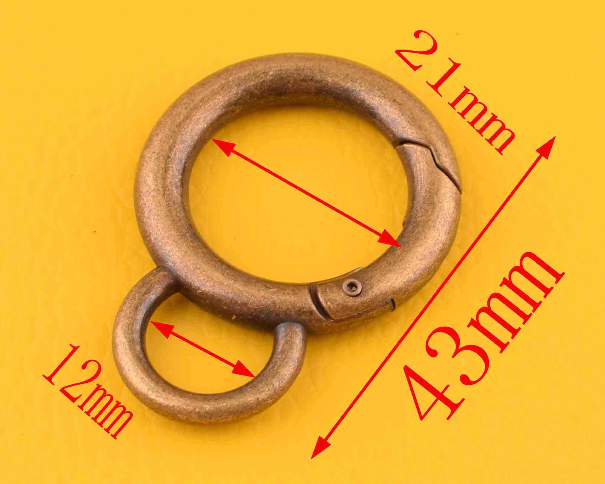 Round Ring Gate spring Snap Hooks Gate RingSpring gate ring | Etsy