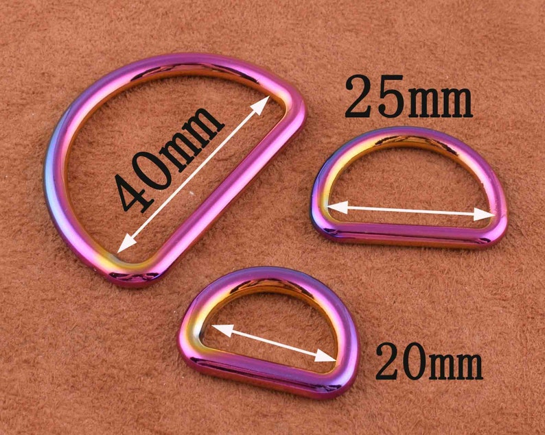 Rainbow Heavy Duty D Ring Findings Metal D Rings Purse Ring | Etsy