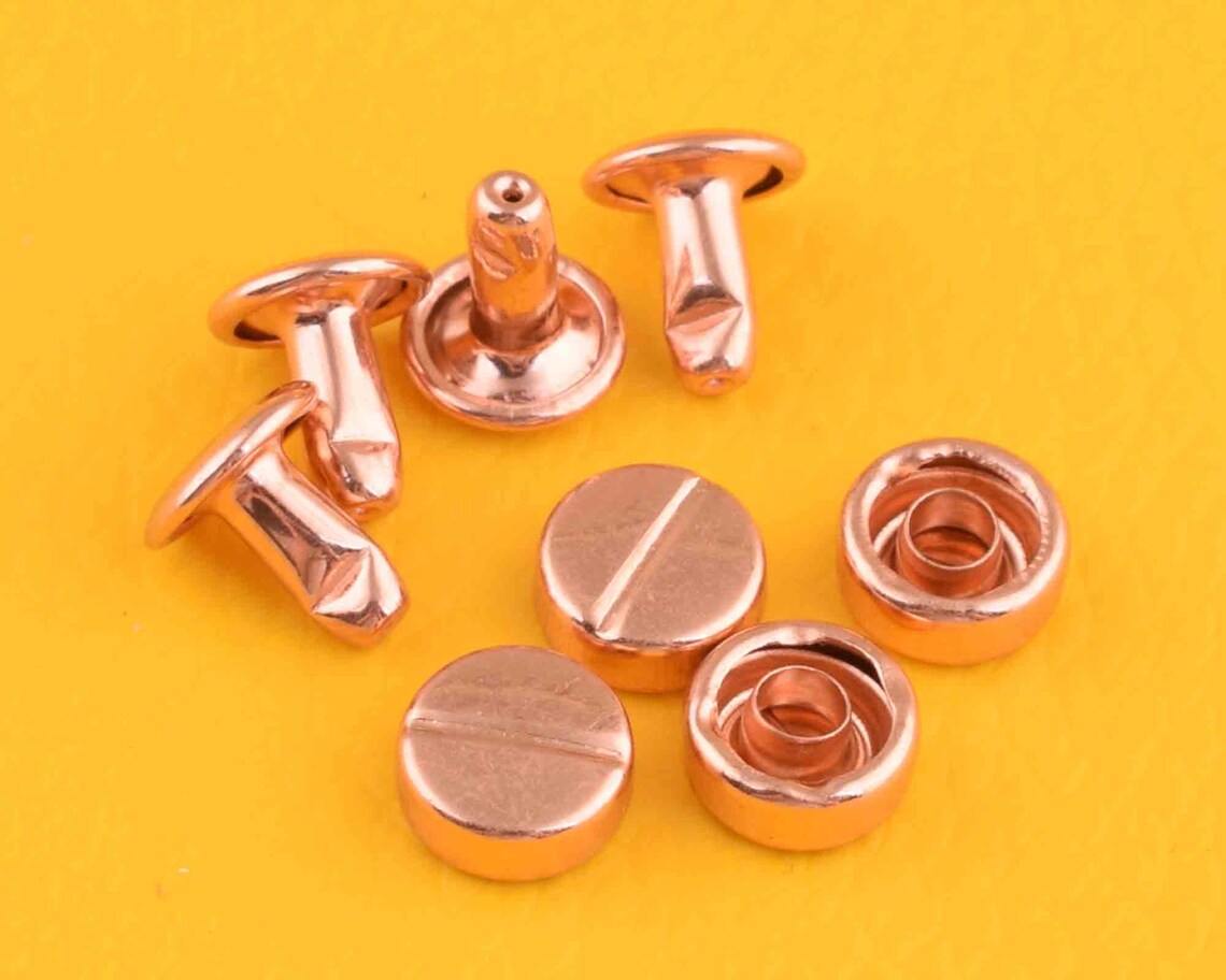 Decorative Rivetsrose Gold Metal Rivets 50set Rivets and | Etsy