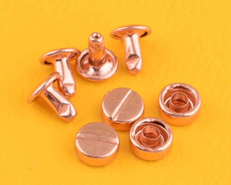 Decorative Rivetsrose Gold Metal Rivets 50set Rivets and | Etsy