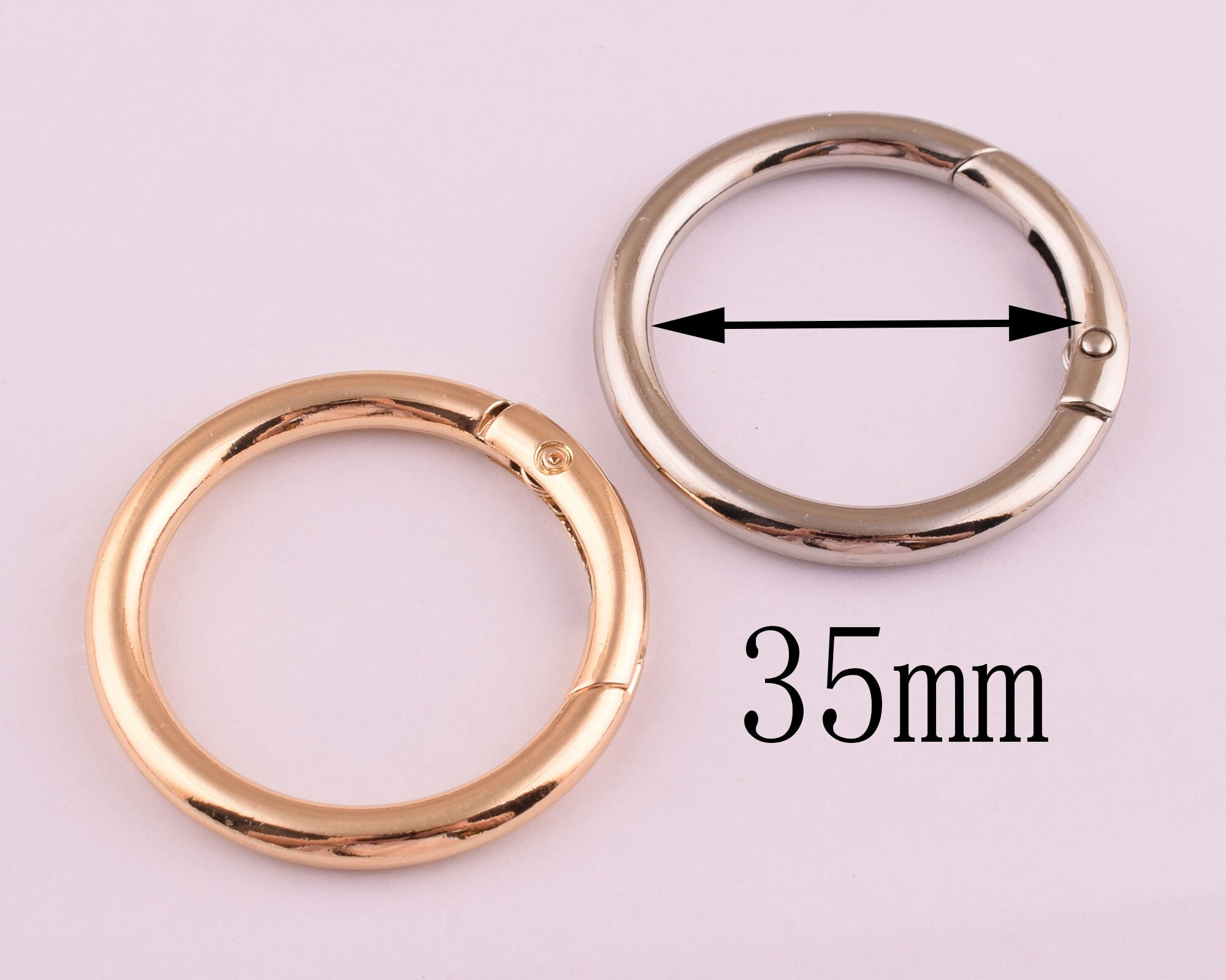 Push gate ring Thin spring o ring push gate snap hook purse O | Etsy